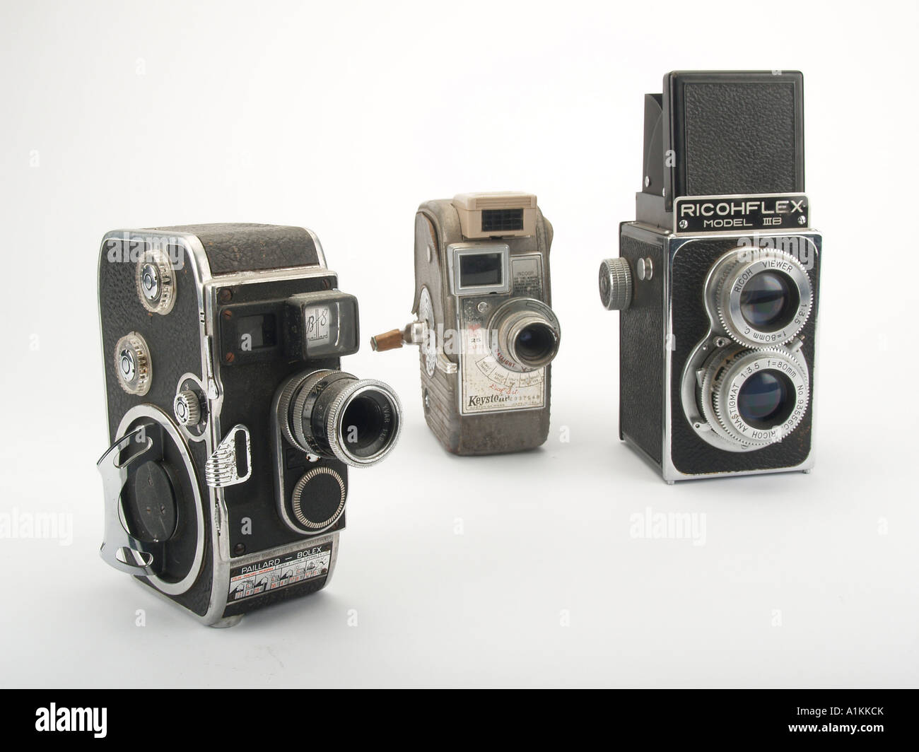 an assortment of old style film cameras Stock Photo - Alamy