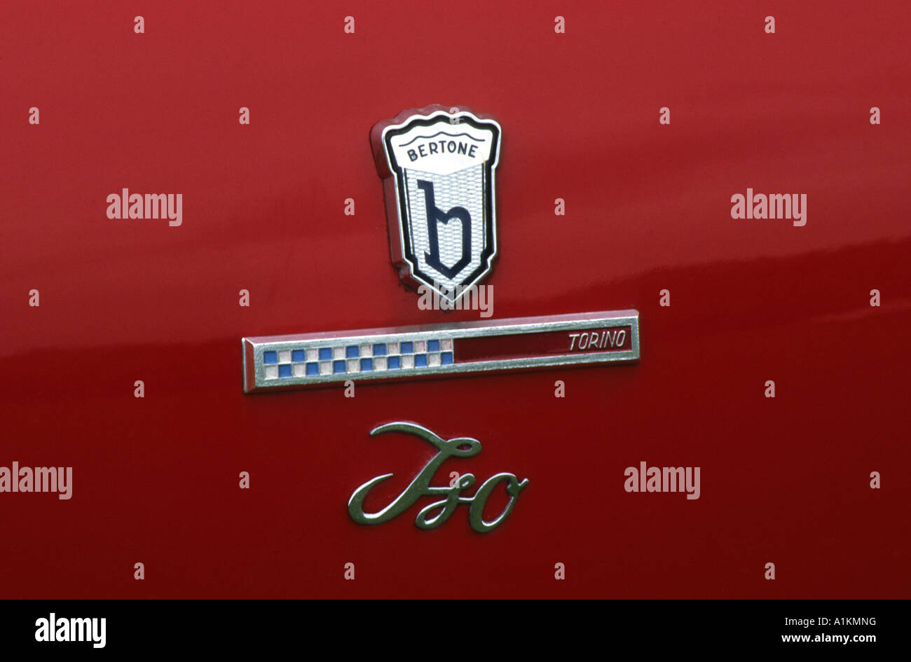 Bertone car badge. ISO Grifo of 1968 Stock Photo - Alamy