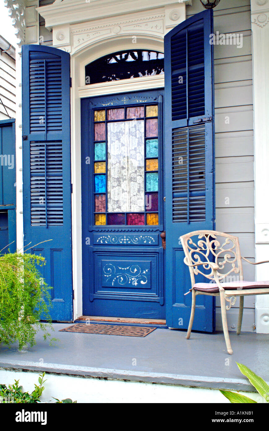 New Orleans Louisiana French Quarter house Stock Photo - Alamy