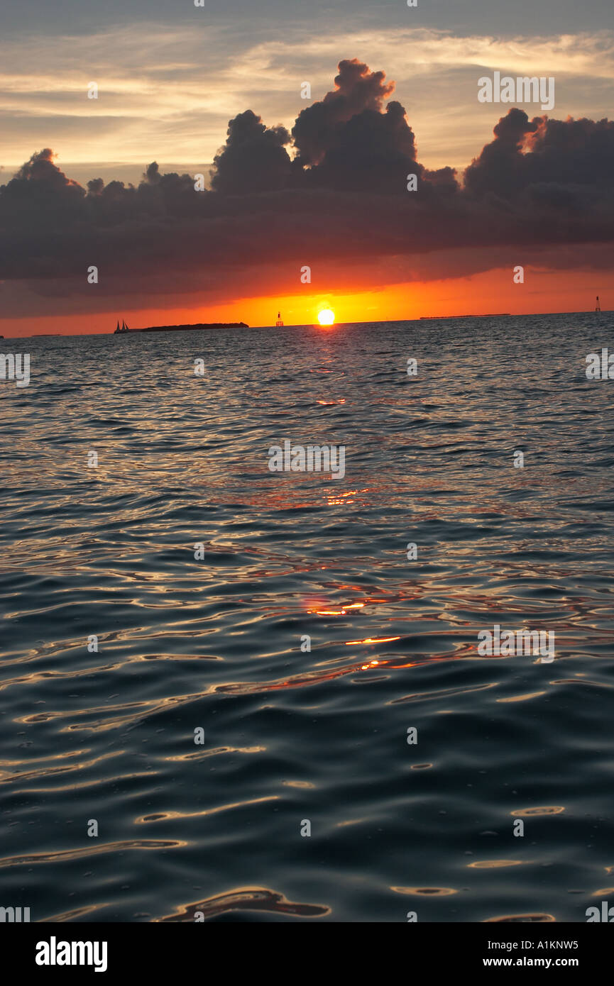 A dramatic sunset over the ocean off Florida's Key West Stock Photo - Alamy