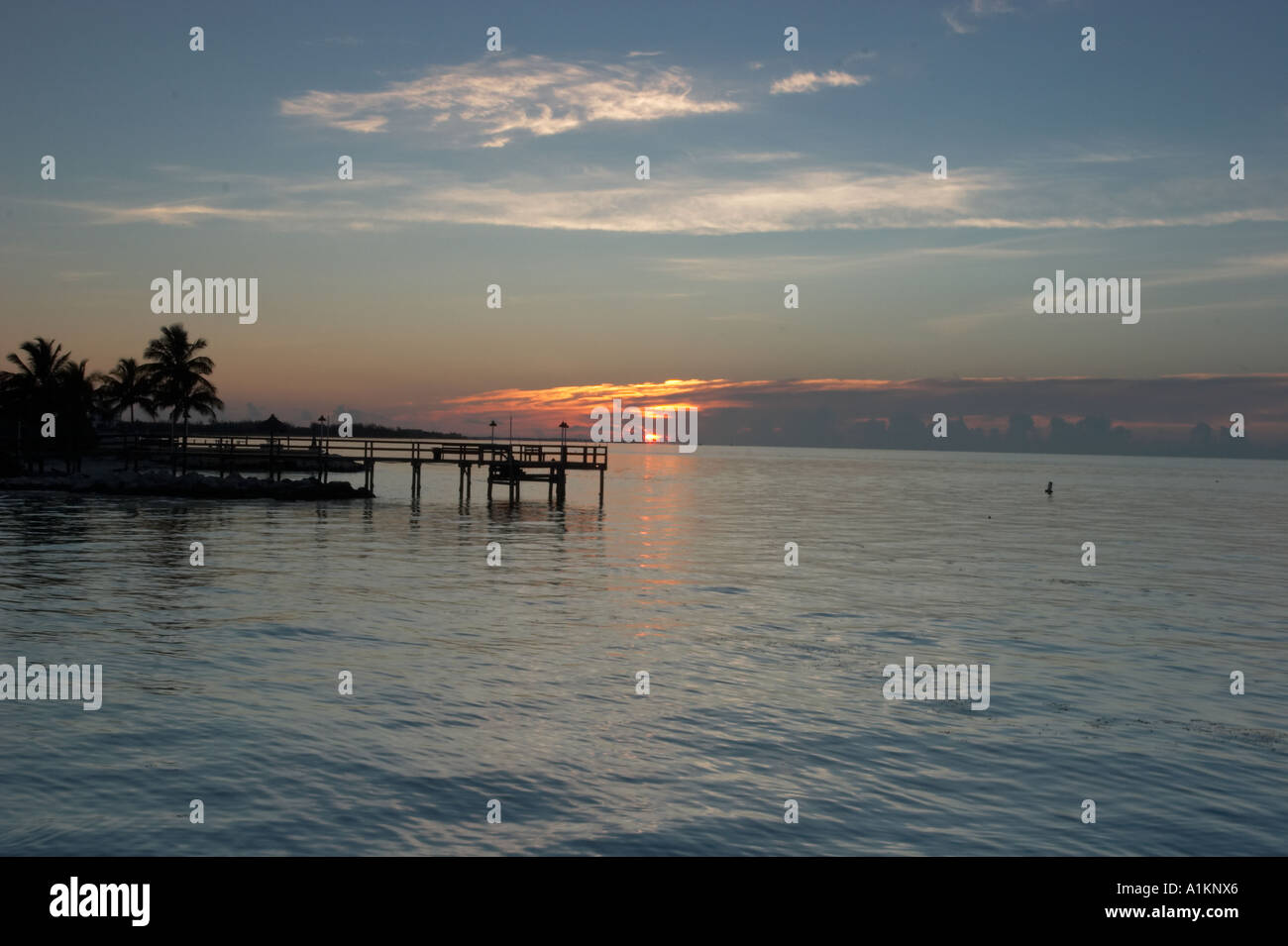A dramatic sunrise over the ocean off the Florida Keys Stock Photo - Alamy