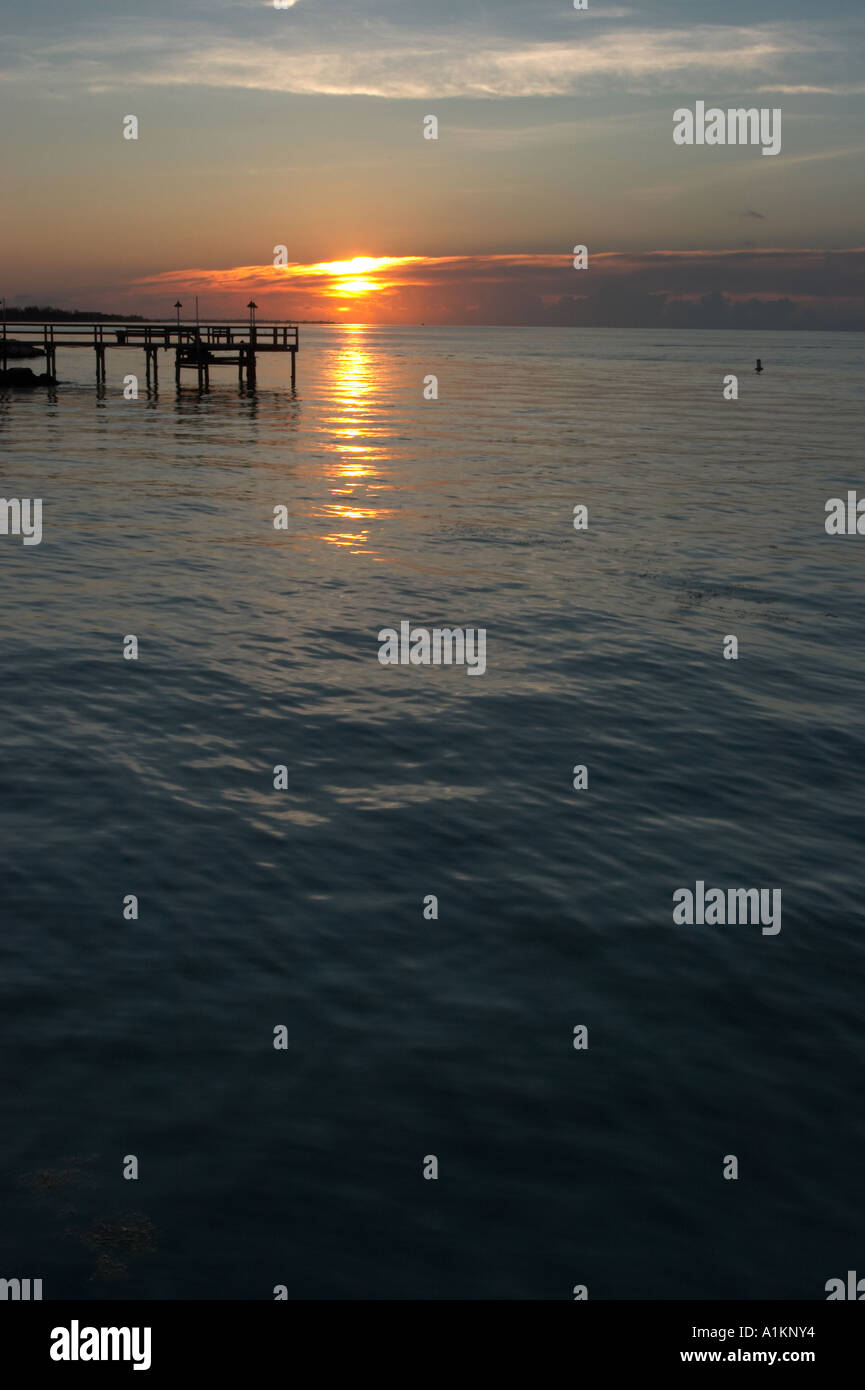 A dramatic sunrise over the ocean off the Florida Keys Stock Photo - Alamy