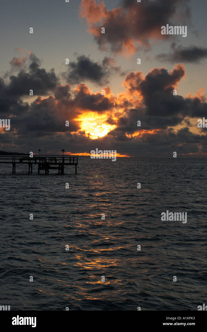 A dramatic sunrise over the ocean off the Florida Keys Stock Photo - Alamy