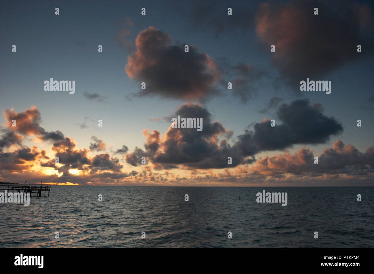 A dramatic sunrise over the ocean off the Florida Keys Stock Photo - Alamy