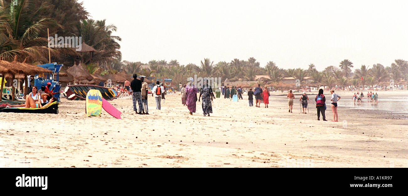 Beach scene in The Gambia West Africa Stock Photo - Alamy