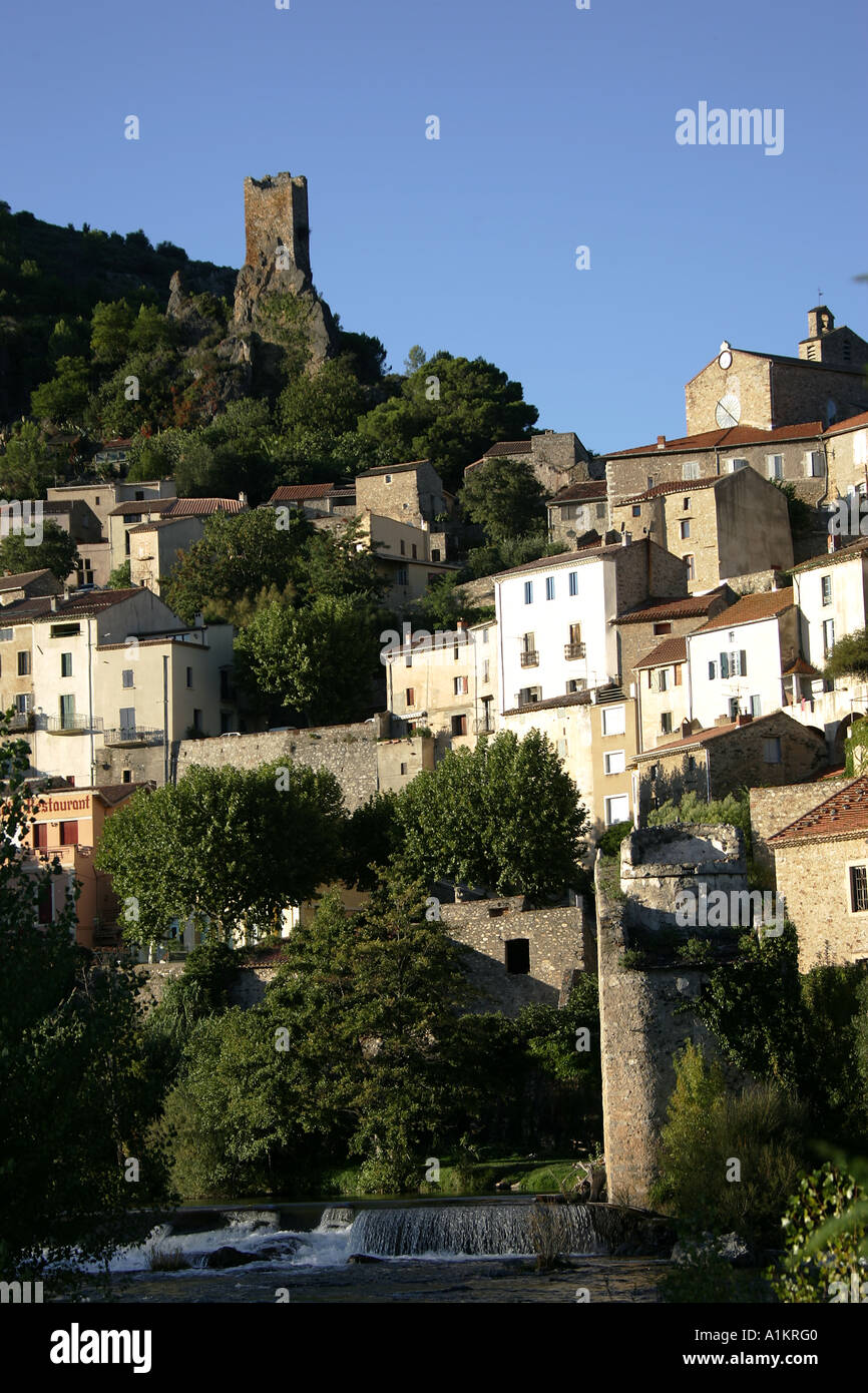 Roquebrun village hi-res stock photography and images - Alamy