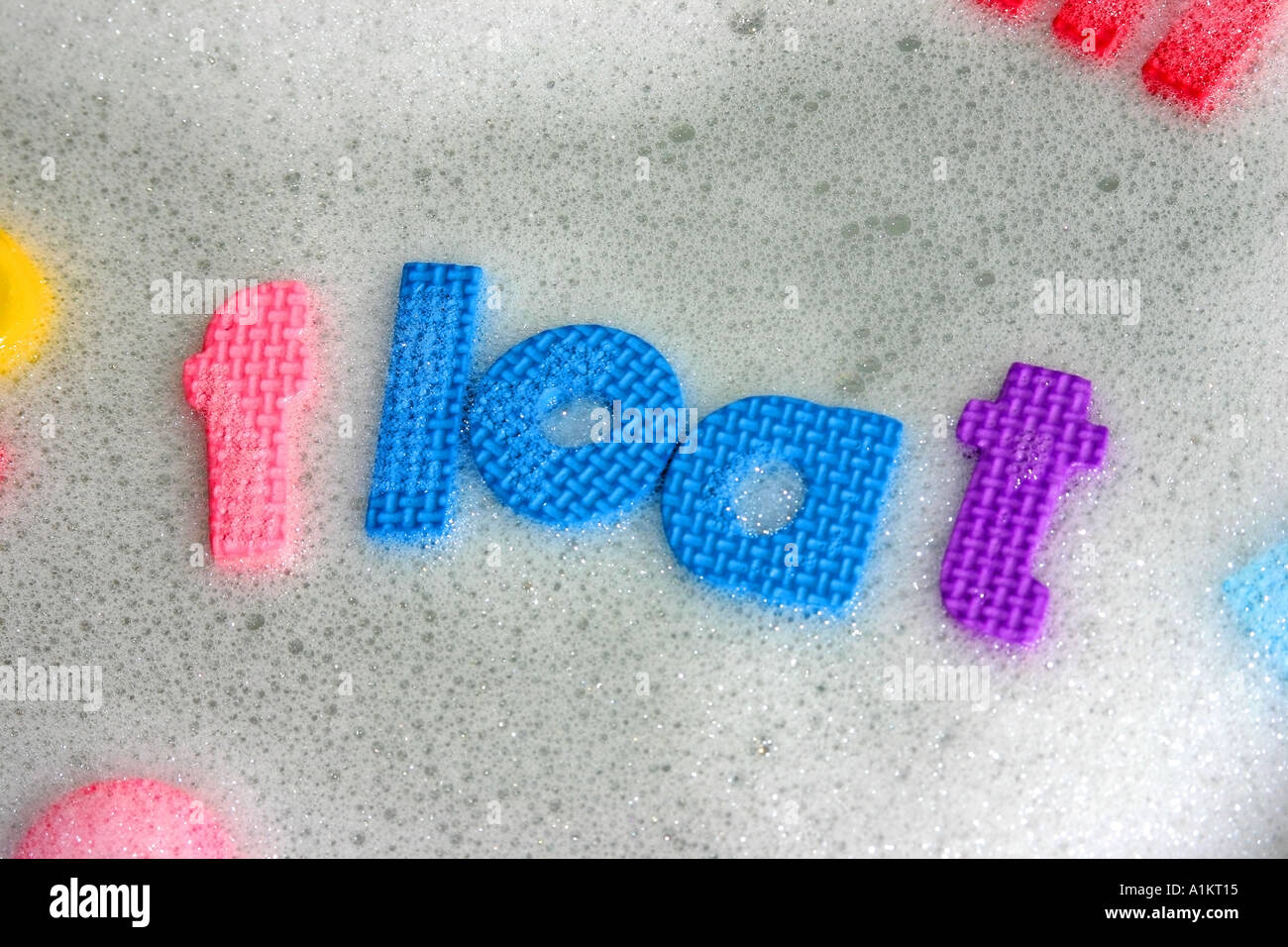 Bathtime letters floating in a bubles in a bath Baby bathtime bath soap ...