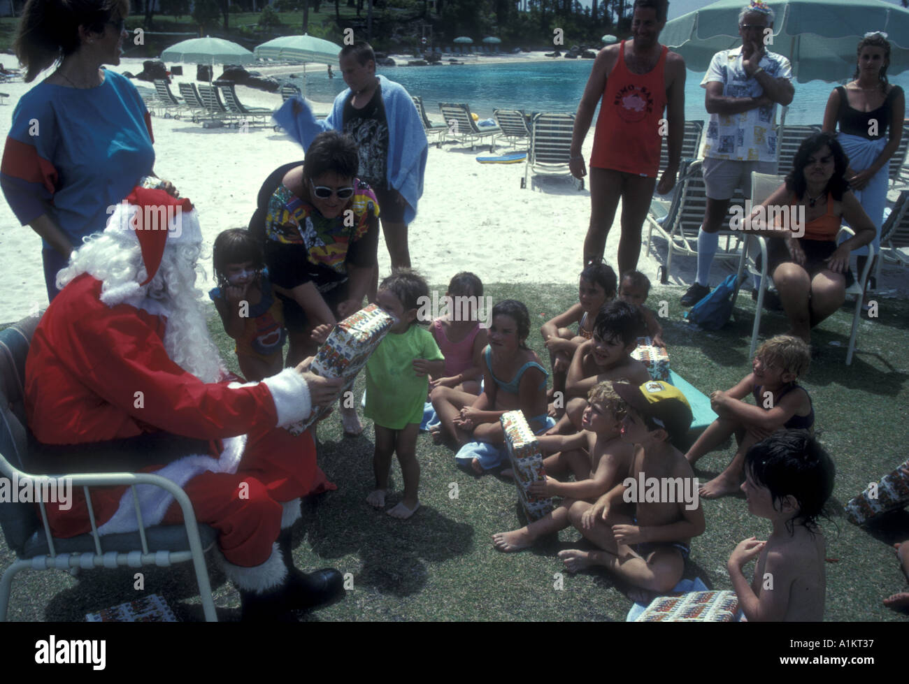 A Christmas party with orphans and Father Christmas in Australia, 1985 ...