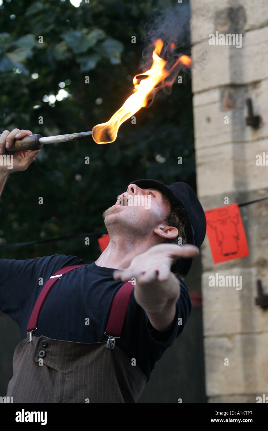 FIRE EATER STREET ENTERTAINER Stock Photo - Alamy