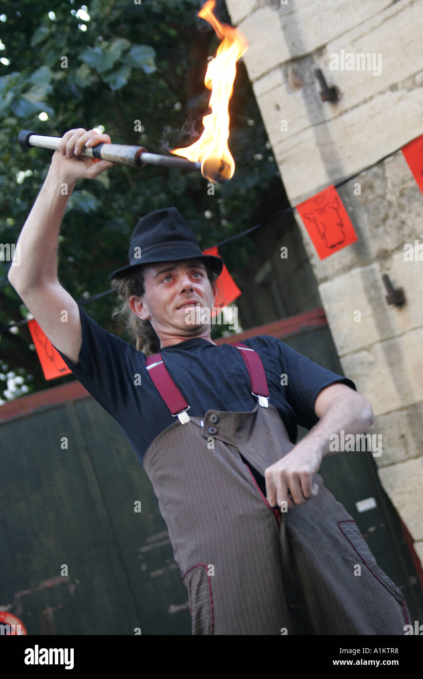 FIRE-EATER STREET ENTERTAINER Stock Photo - Alamy