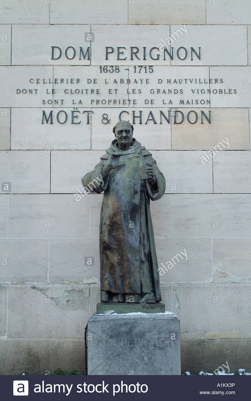 Dom Perignon Statue Stock Photos & Dom Perignon Statue Stock Images - Alamy