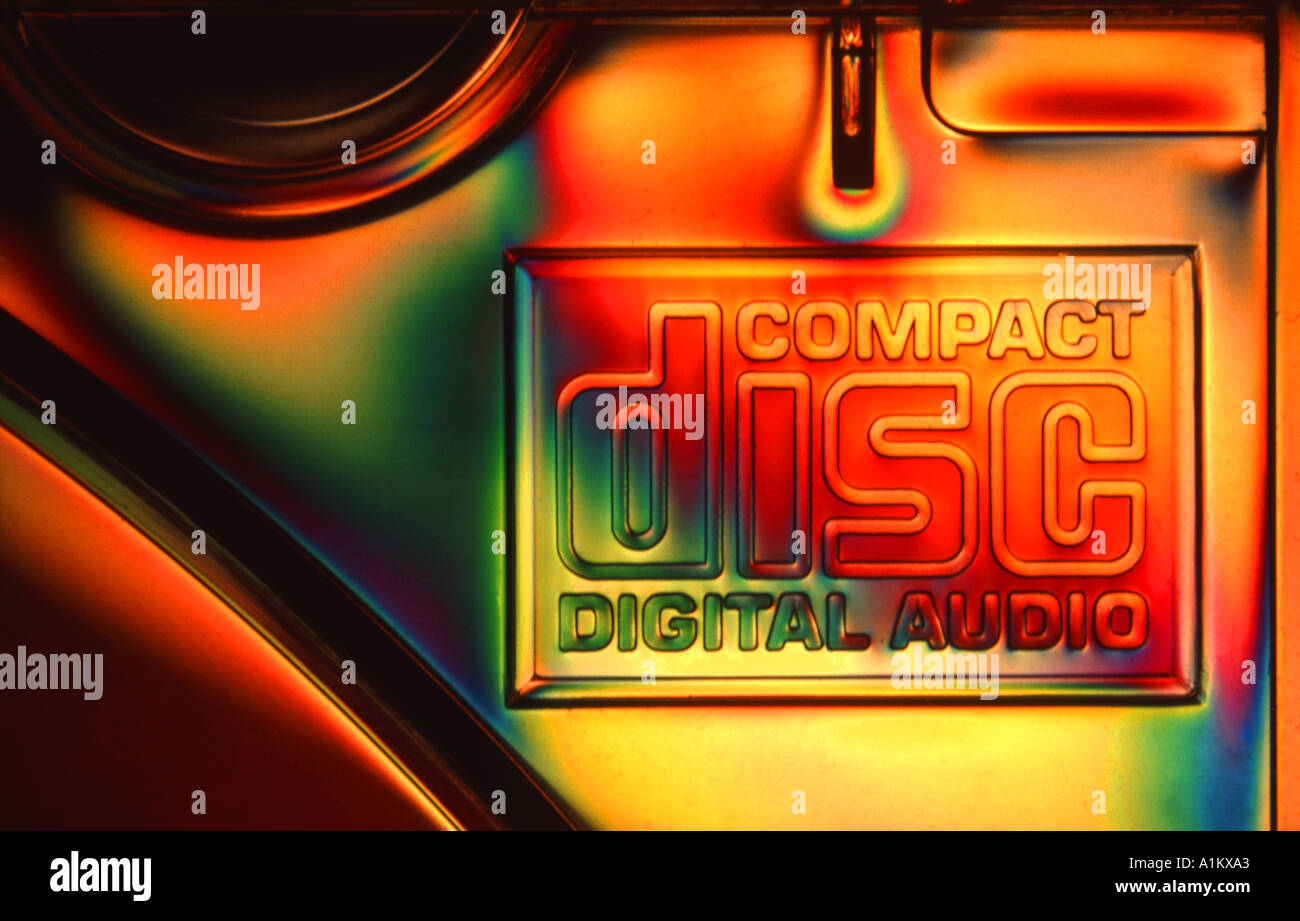 Cross Polarised Compact Disc casing Stock Photo - Alamy