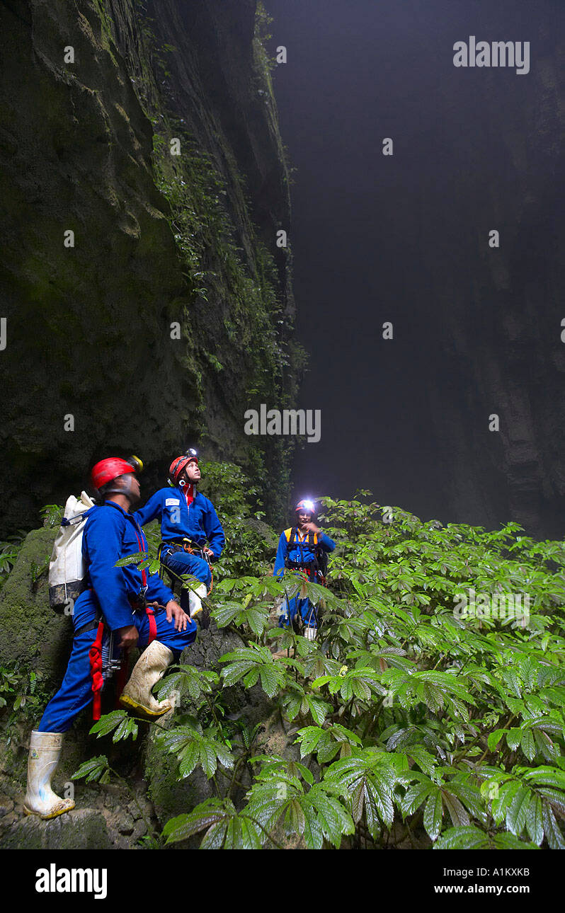 Waitomo Caves New Zealand 100 metre abseil rappel into Lost World ...
