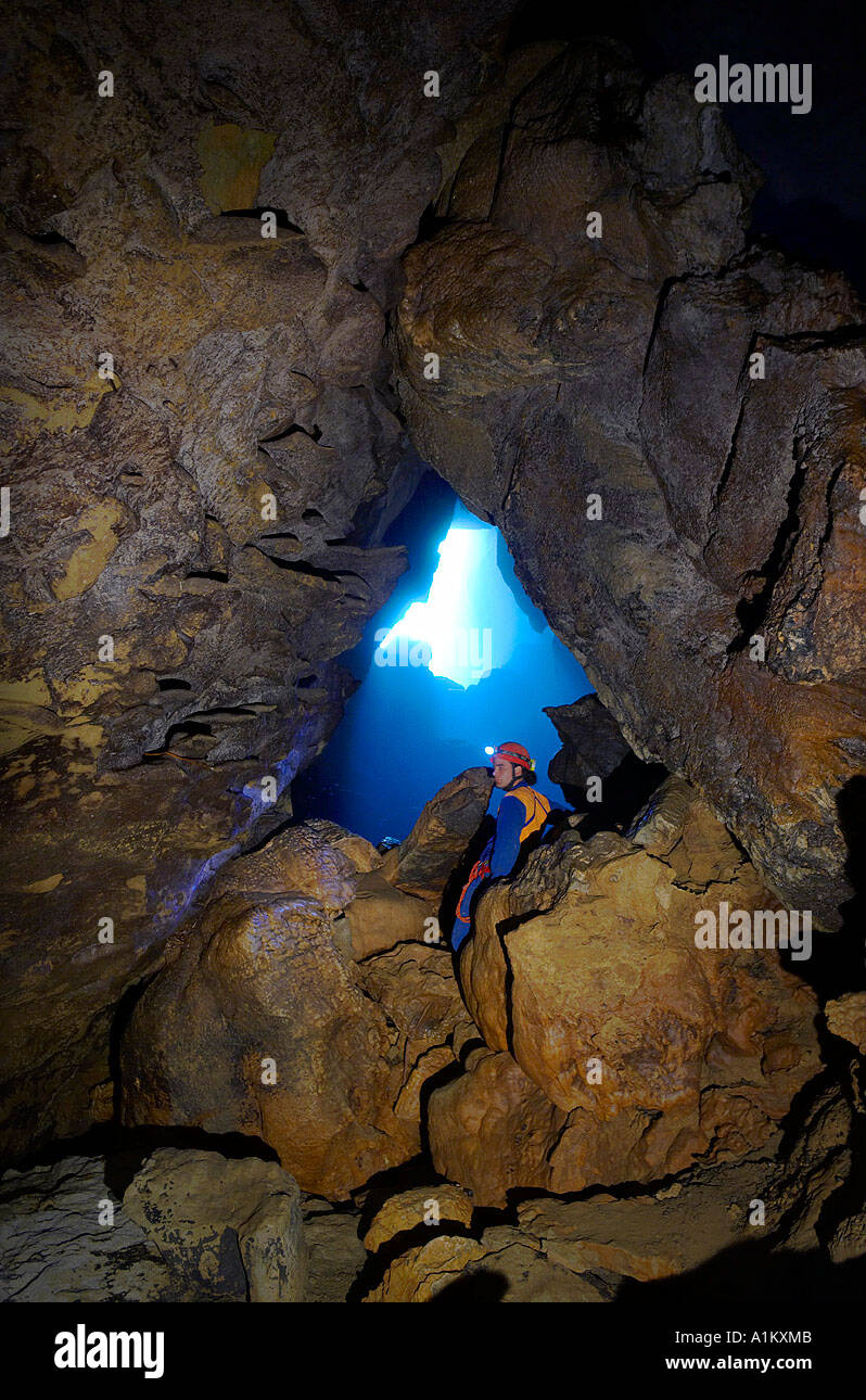 Waitomo Caves New Zealand 100 metre abseil rappel into Lost World ...