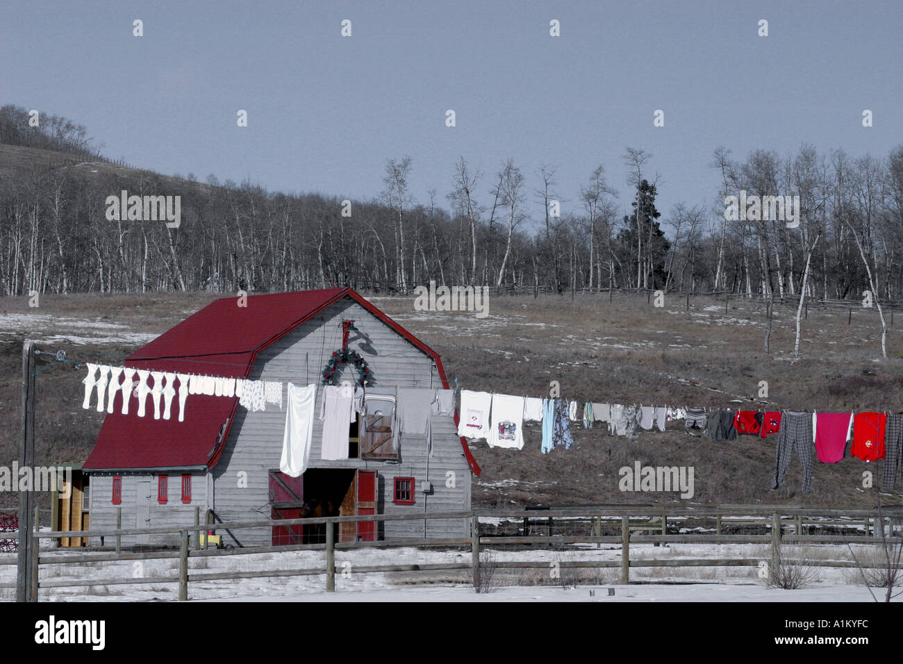 Country clothes line hi-res stock photography and images - Alamy