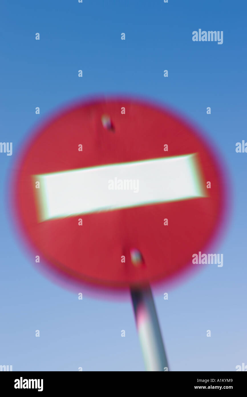 Abstracted No Entry traffic sign Stock Photo - Alamy