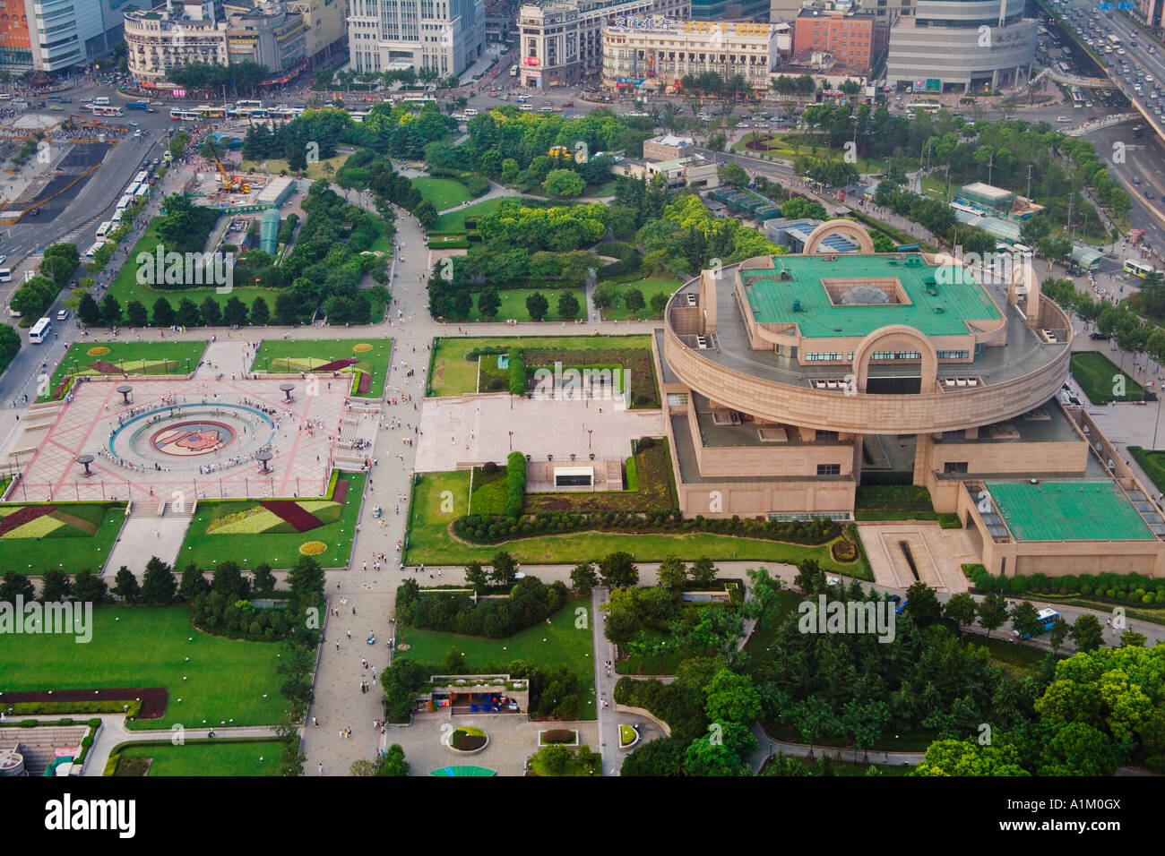 Shanghai people's square aerial hi-res stock photography and images - Alamy