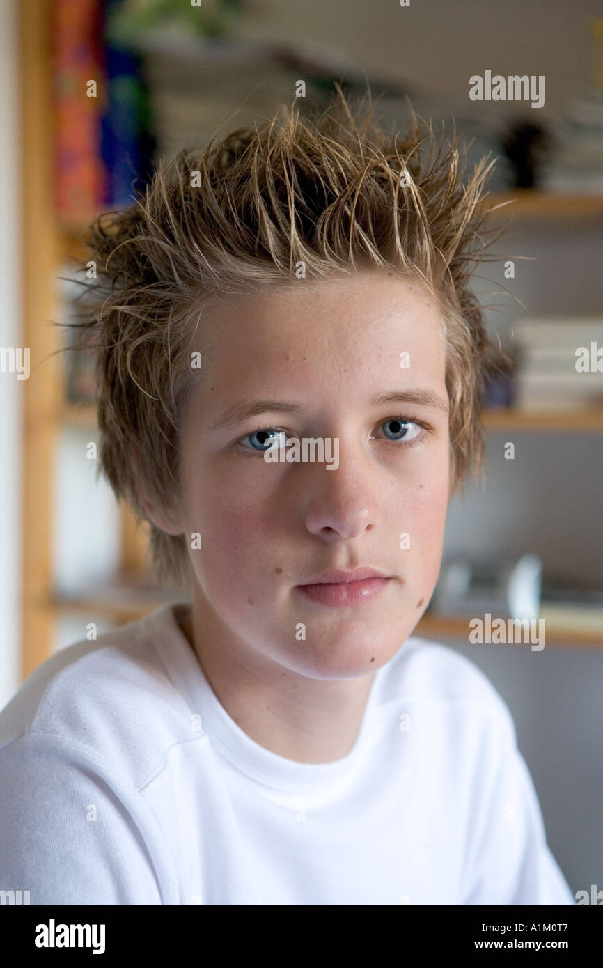 Portrait of a teenage boy Stock Photo - Alamy