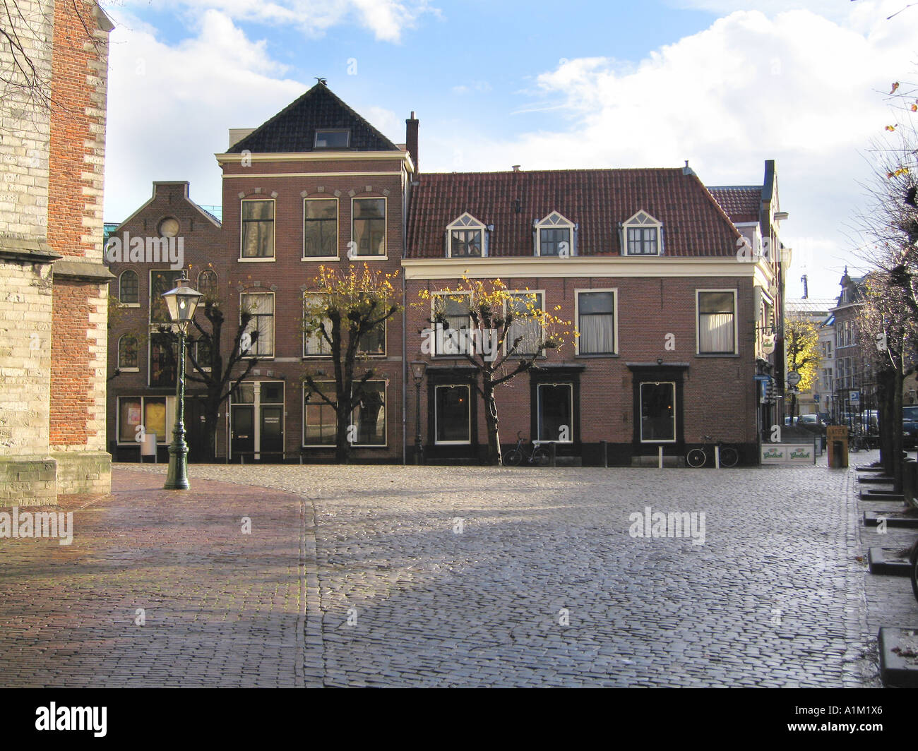 Old houses in Leiden Holland Stock Photo - Alamy