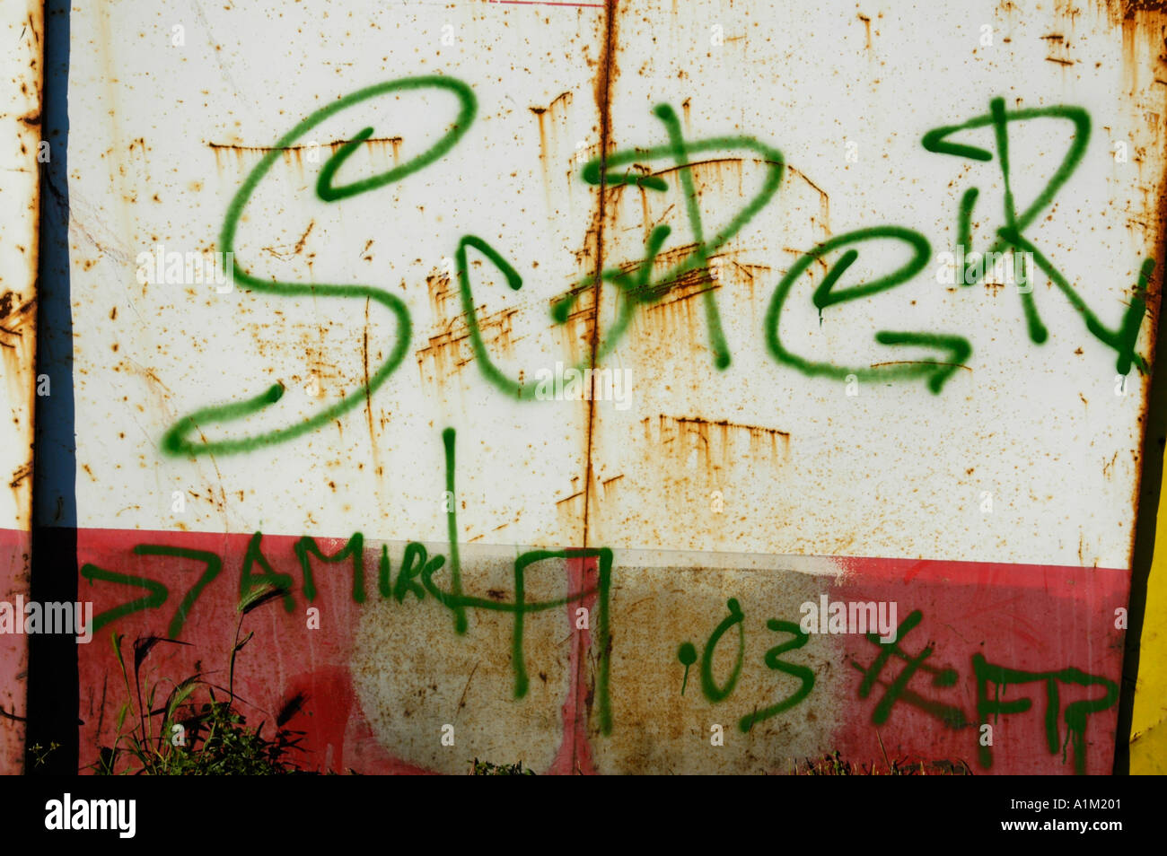 Piran, graffiti, super Stock Photo - Alamy