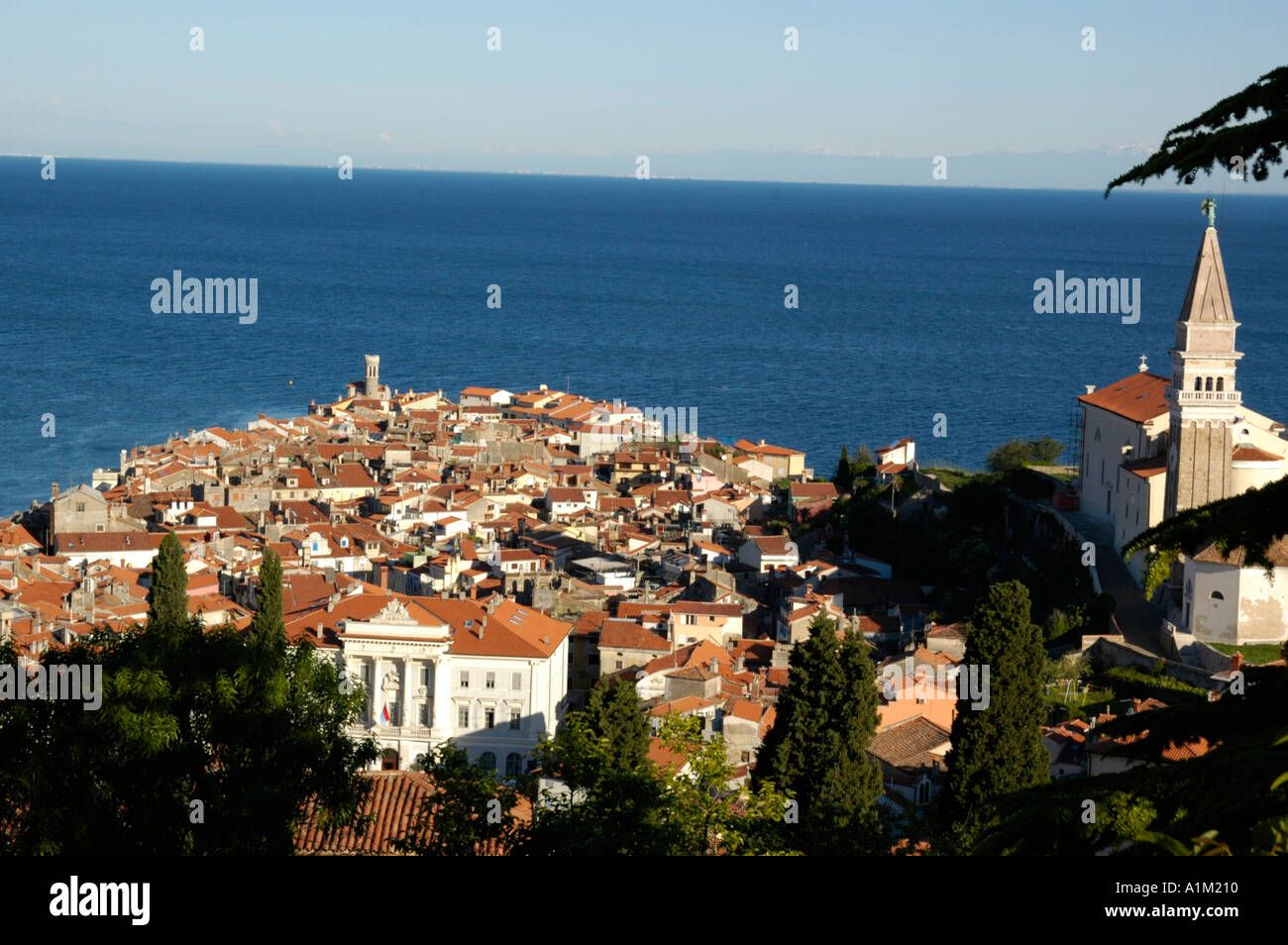 Piran, city view Stock Photo - Alamy