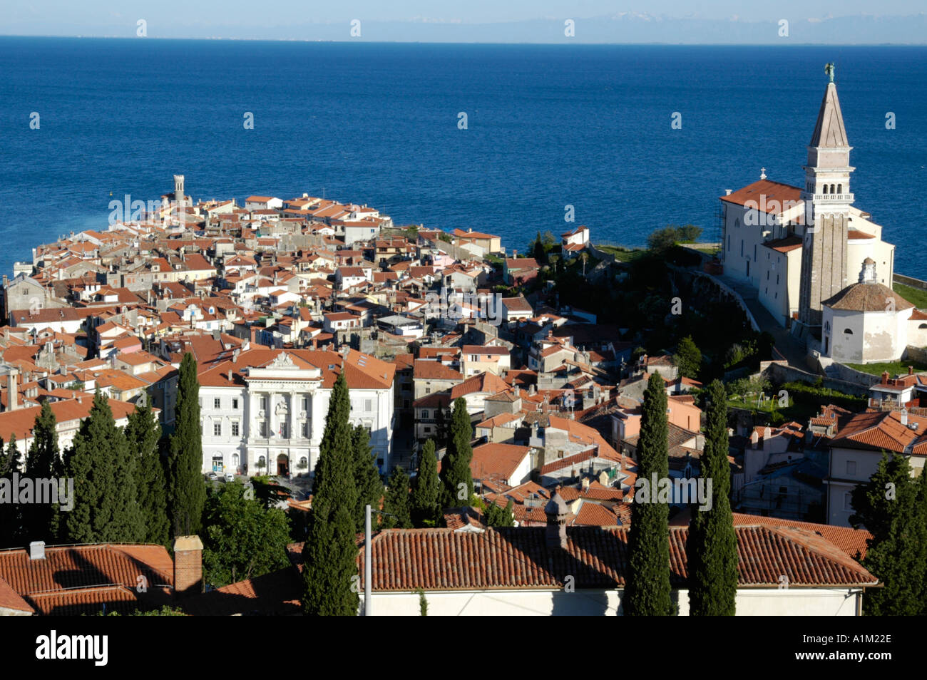 Piran, city view Stock Photo - Alamy