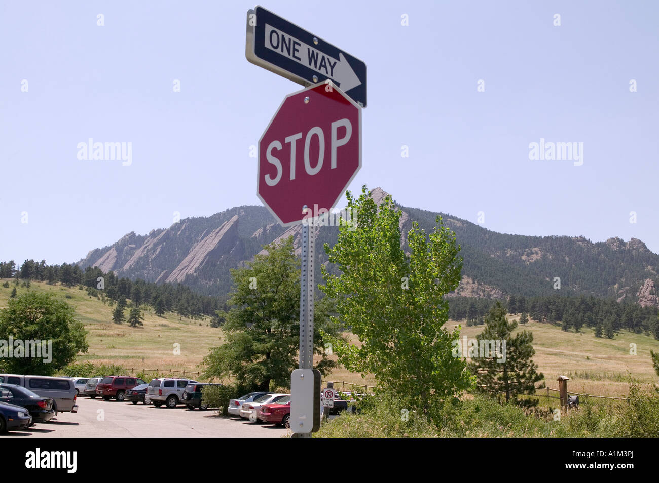 A stop sign in Boulder Colorado Stock Photo - Alamy