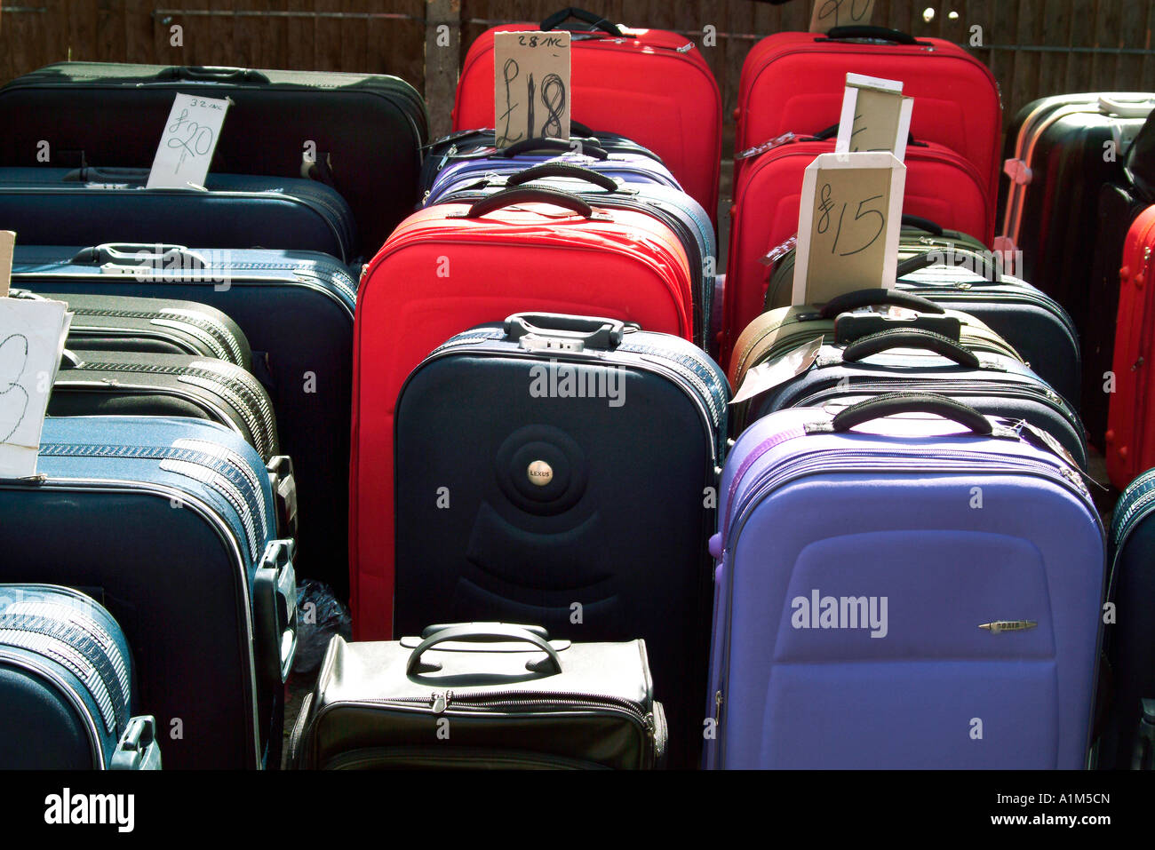 Suitcases for sale, London Stock Photo - Alamy