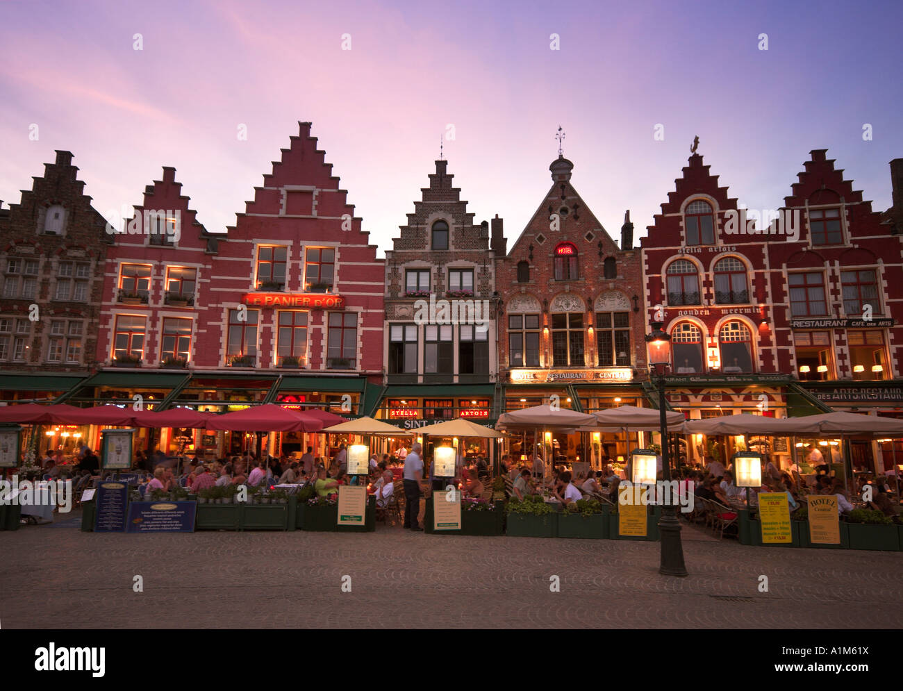 The Markt (Main Market Place), Bruges, Flanders, Belgium Stock Photo ...
