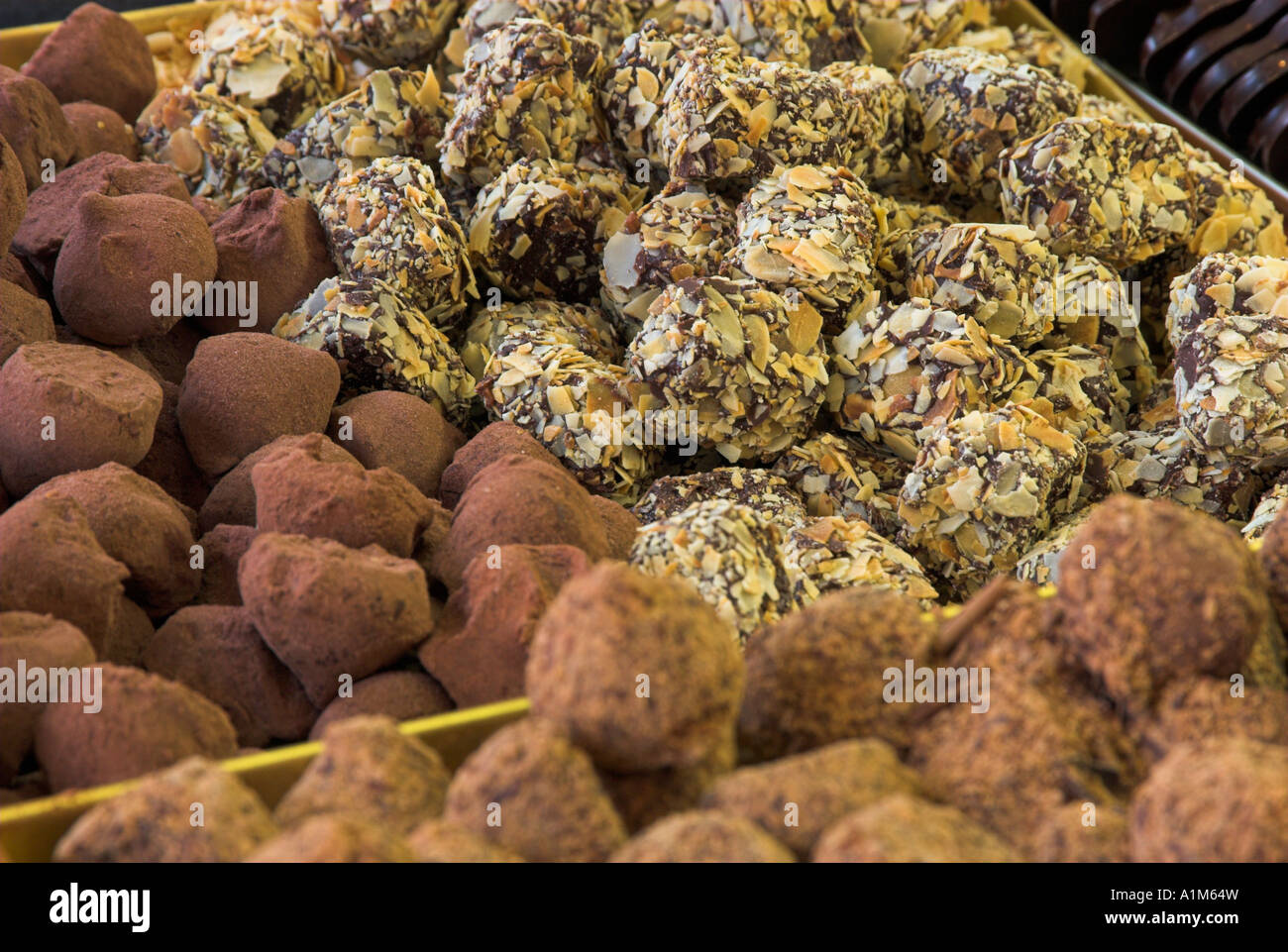 Traditional Belgian Chocolates, Bruges, Flanders, Belgium Stock Photo ...
