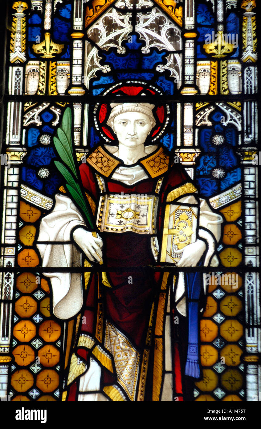 Stained glass window in the disused church of St Stephens in Haverstock ...