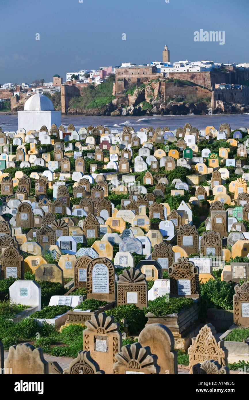Muslim Cemetery with view towards Rabat, Sale, Morocco Stock Photo - Alamy