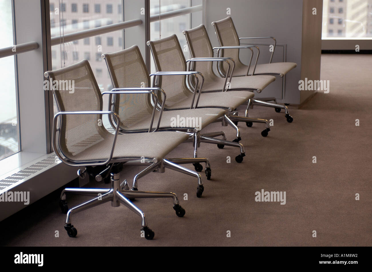 Empty office with chairs Stock Photo - Alamy