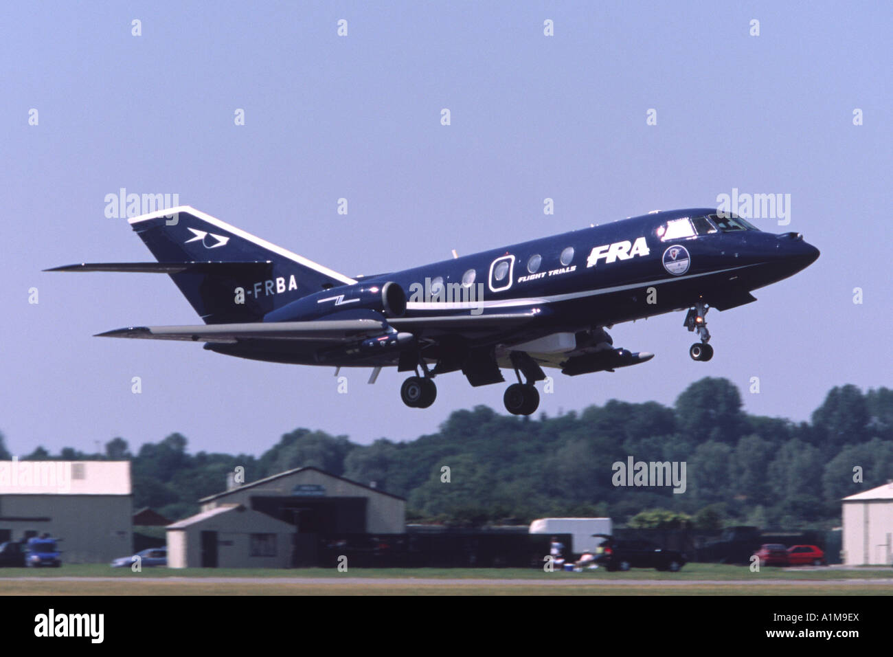Dassault Falcon 20 Mystere operated by FR Aviation taking off at RAF ...