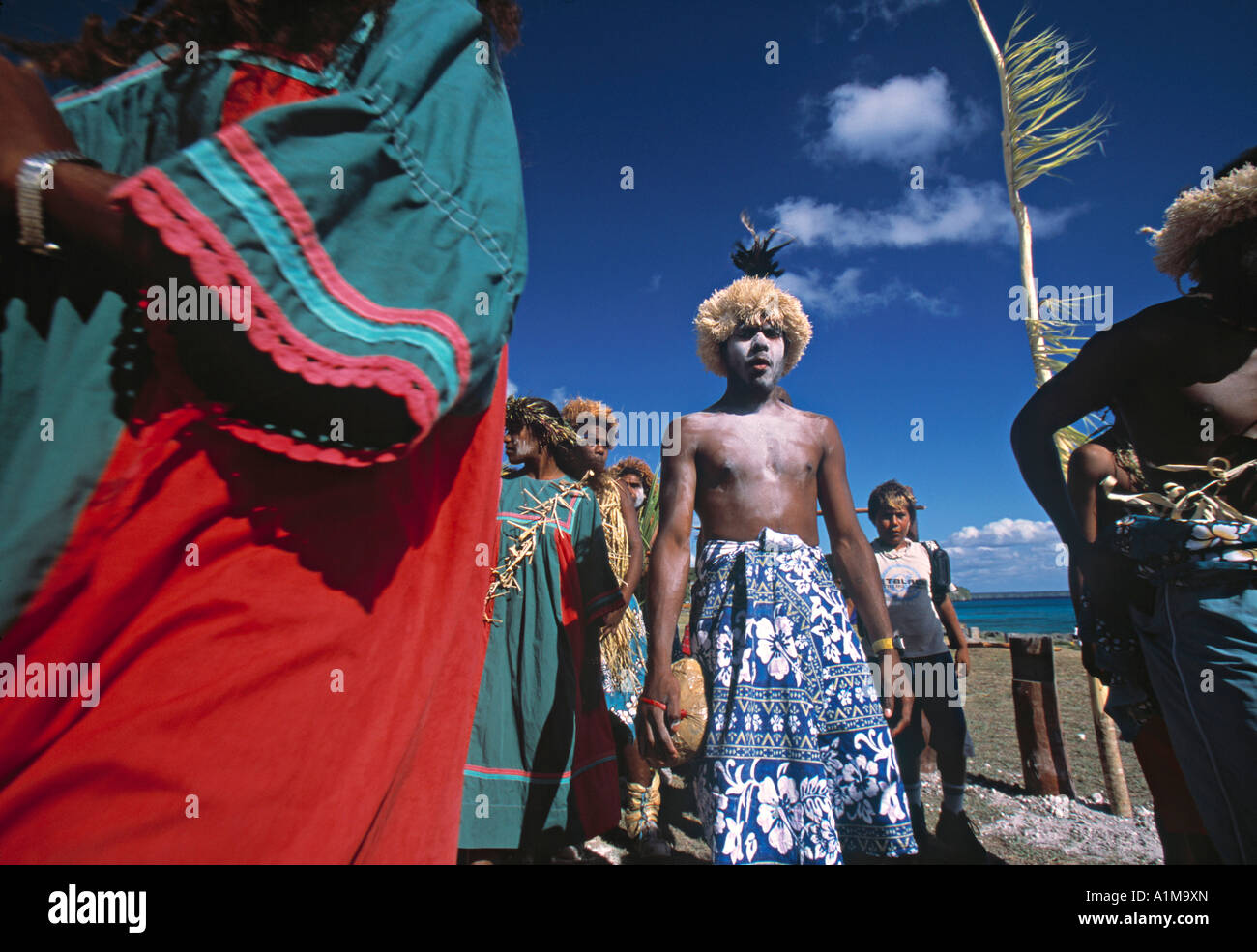 People in traditional costume, Lifou, The Loyalty Islands, New ...