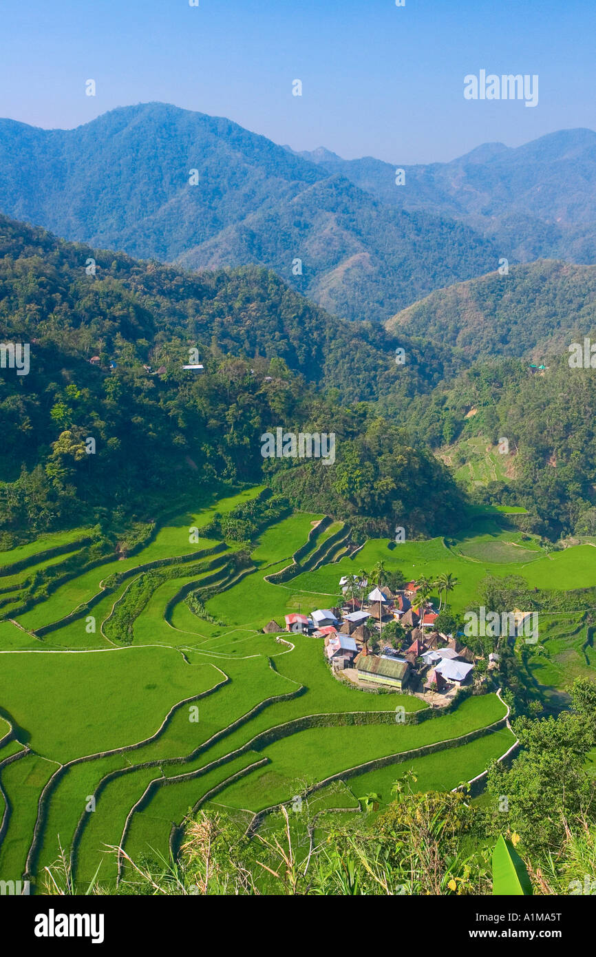 Rice terraces of Bangaan at Banaue, Luzon Island, Philippines Stock ...
