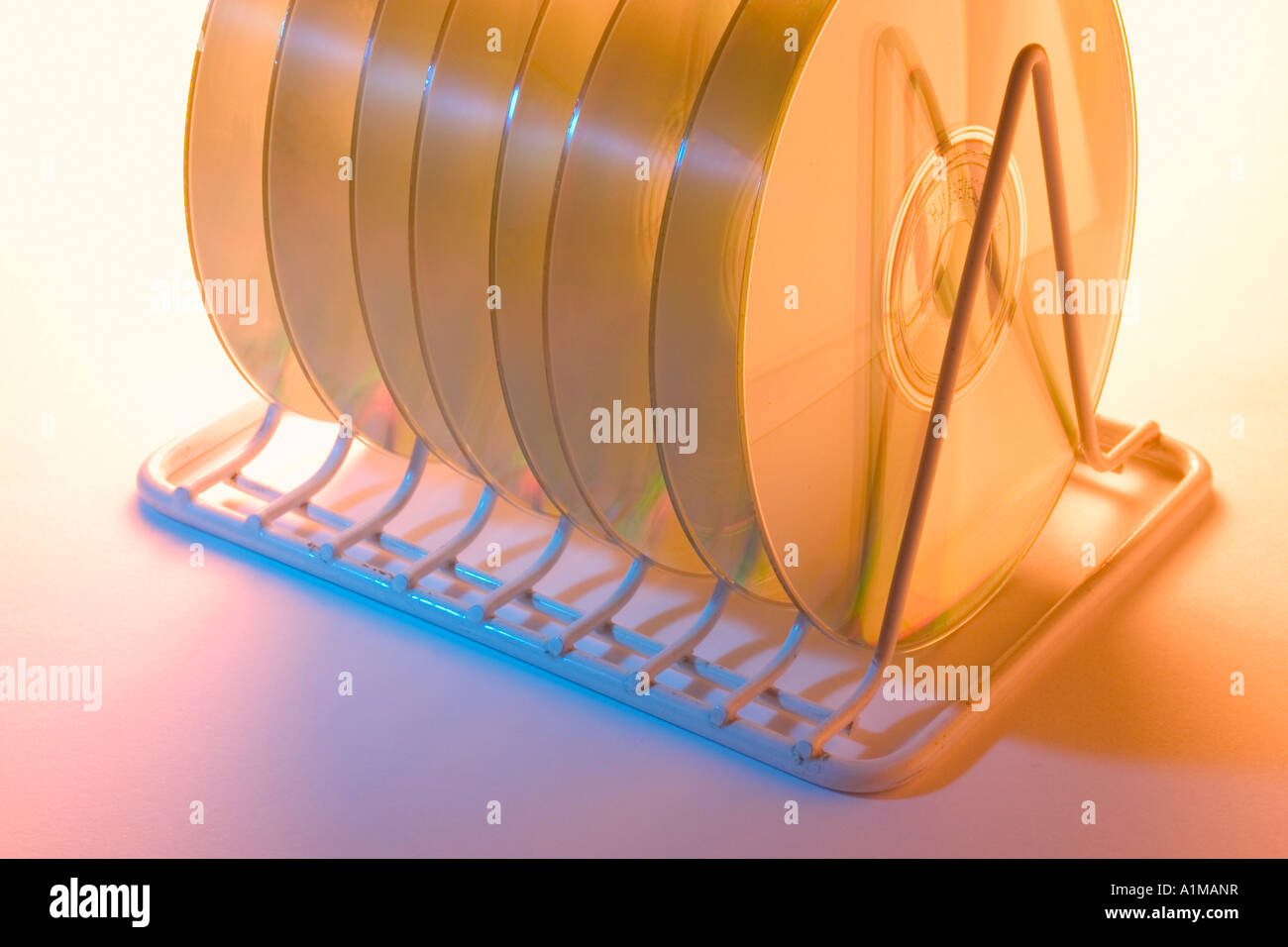 CDs on CD Rack Stock Photo - Alamy