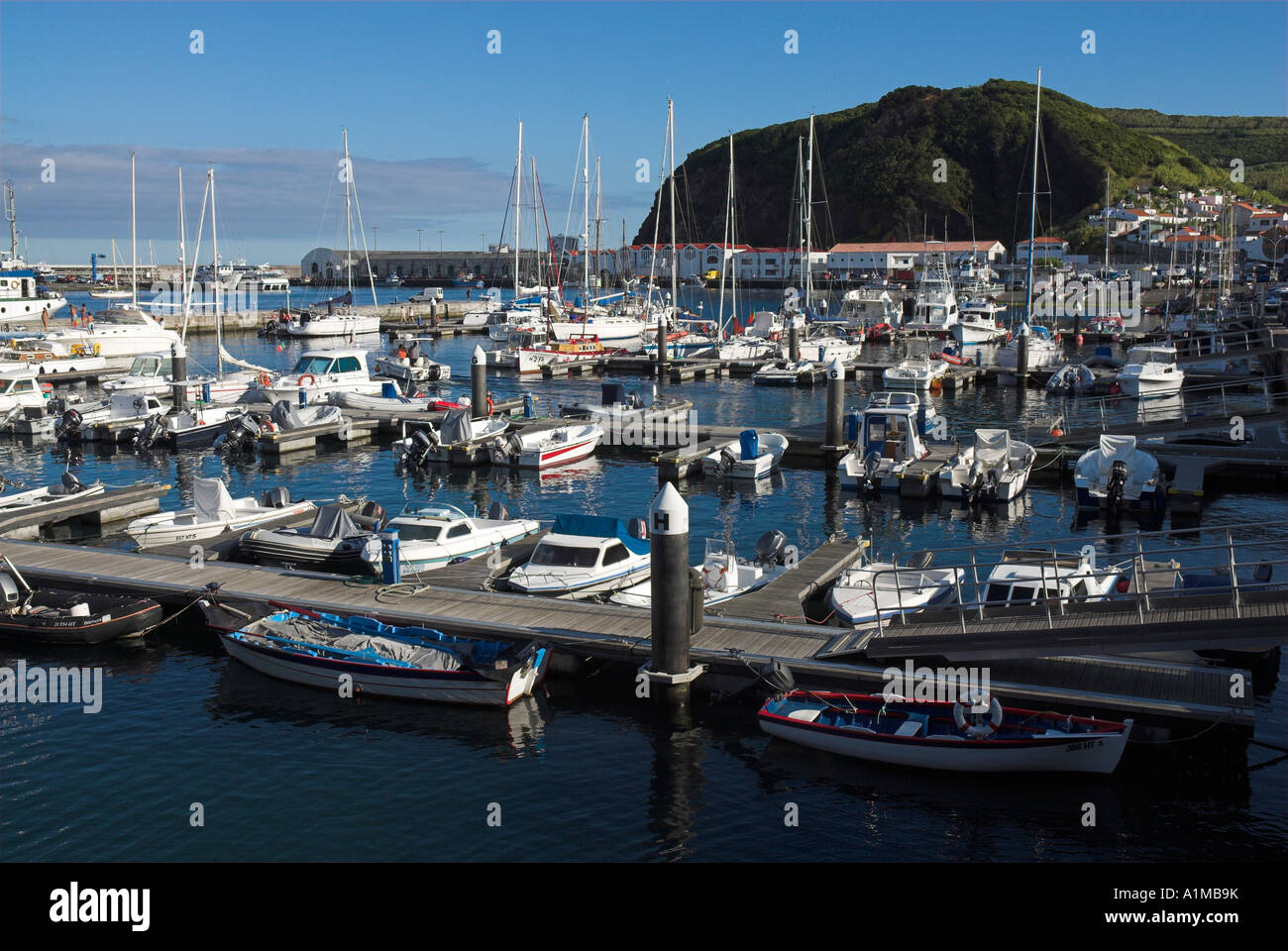 Harbour at Horta, Faial Island, Azores, Portugal Stock Photo - Alamy