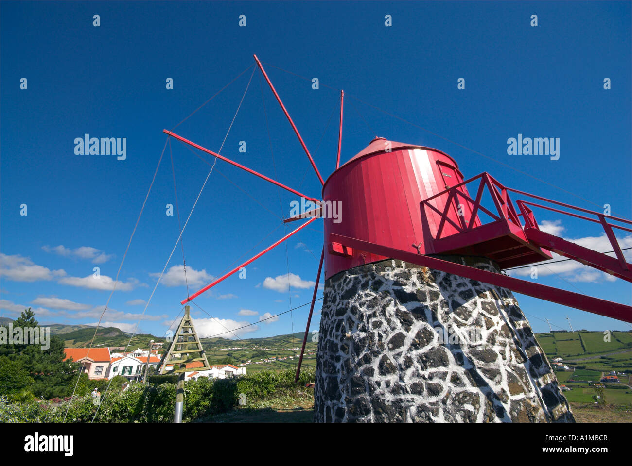 Traditional Windmill, Faial Island, Azores, Portugal Stock Photo - Alamy