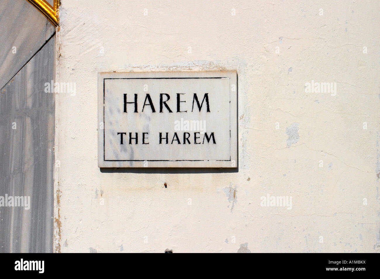 Sign for the Harem, Topkapi Palace, Istanbul, Turkey Stock Photo - Alamy