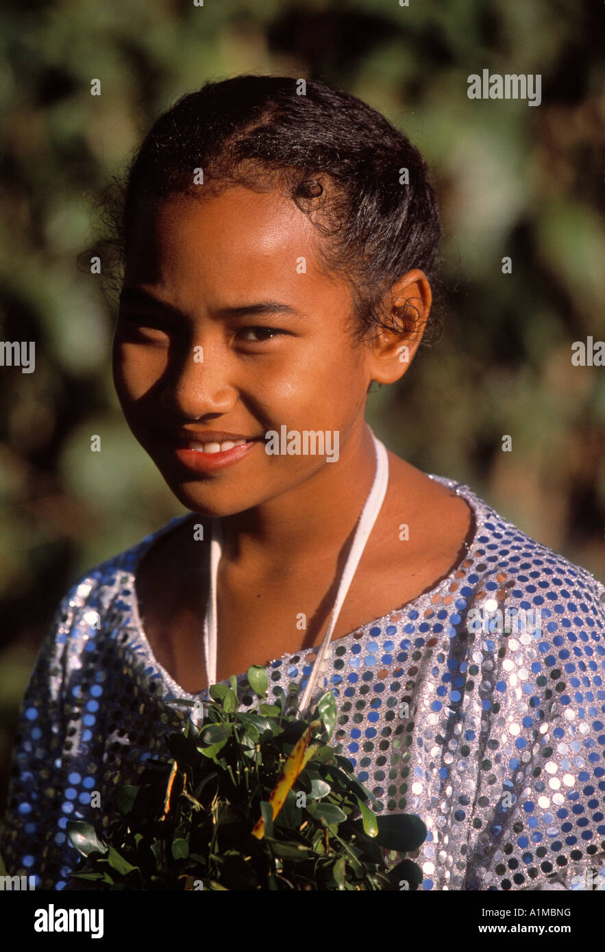 Portrait of a girl, Tonga Stock Photo - Alamy