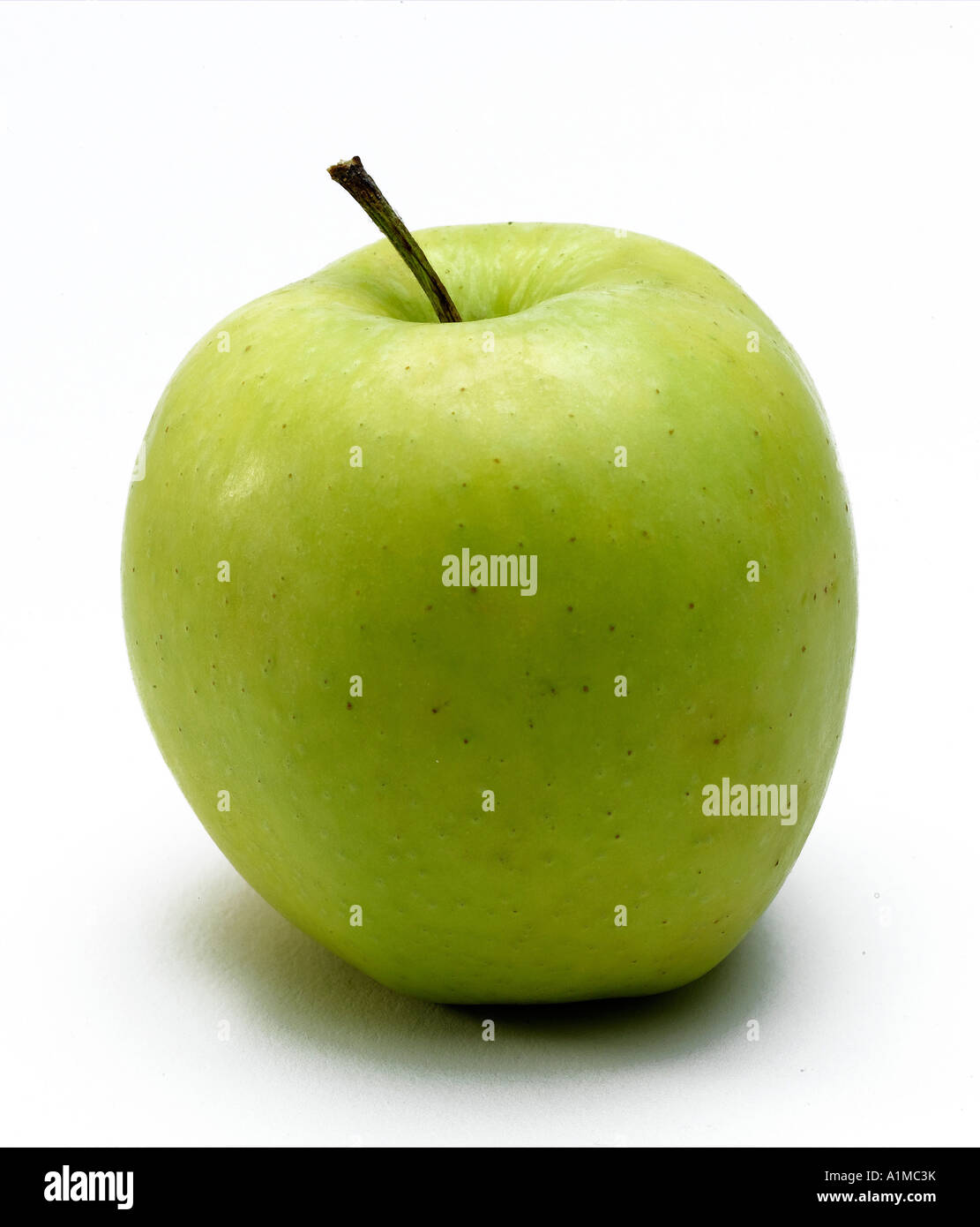 HMA210008 Fruit One Green Apple with white background Stock Photo - Alamy