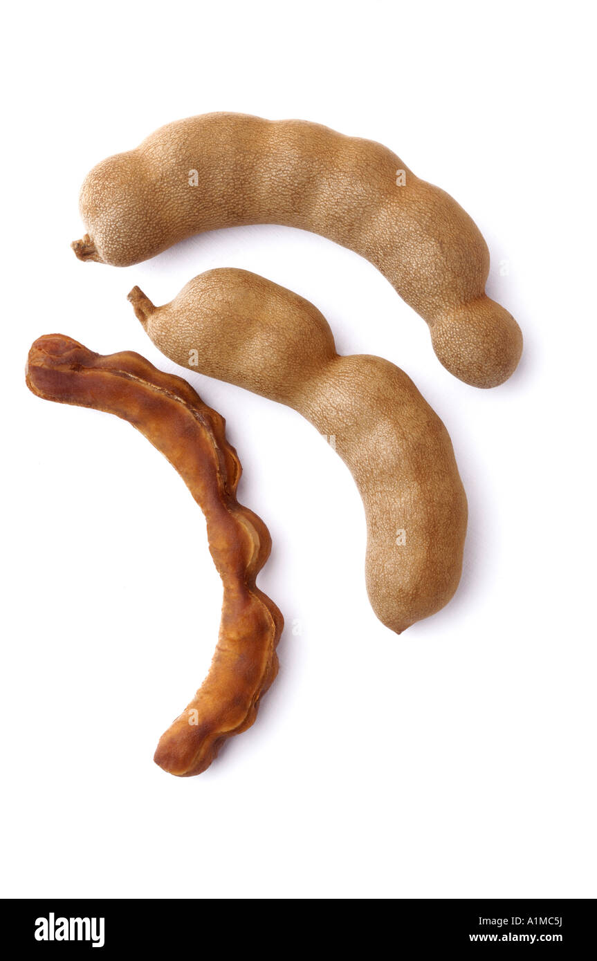 Tamarind on white background Stock Photo - Alamy