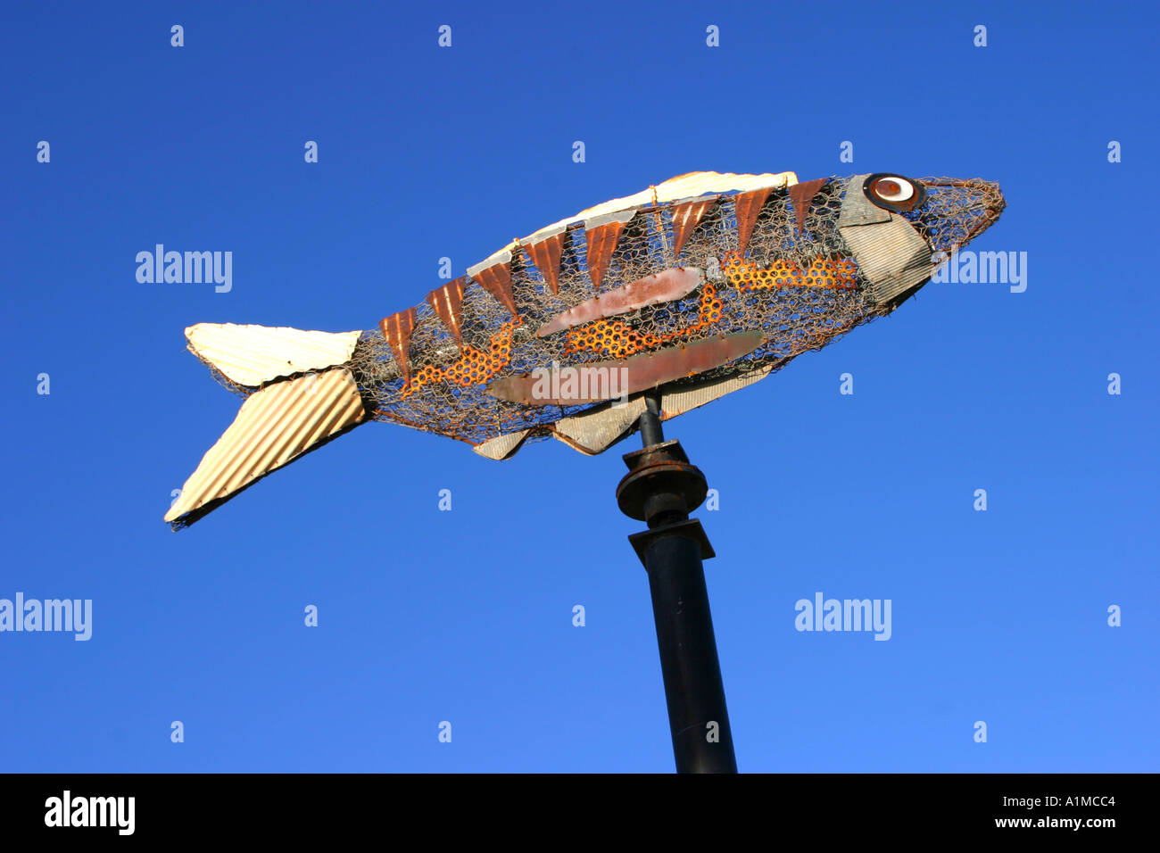 Metal art fish Stock Photo - Alamy
