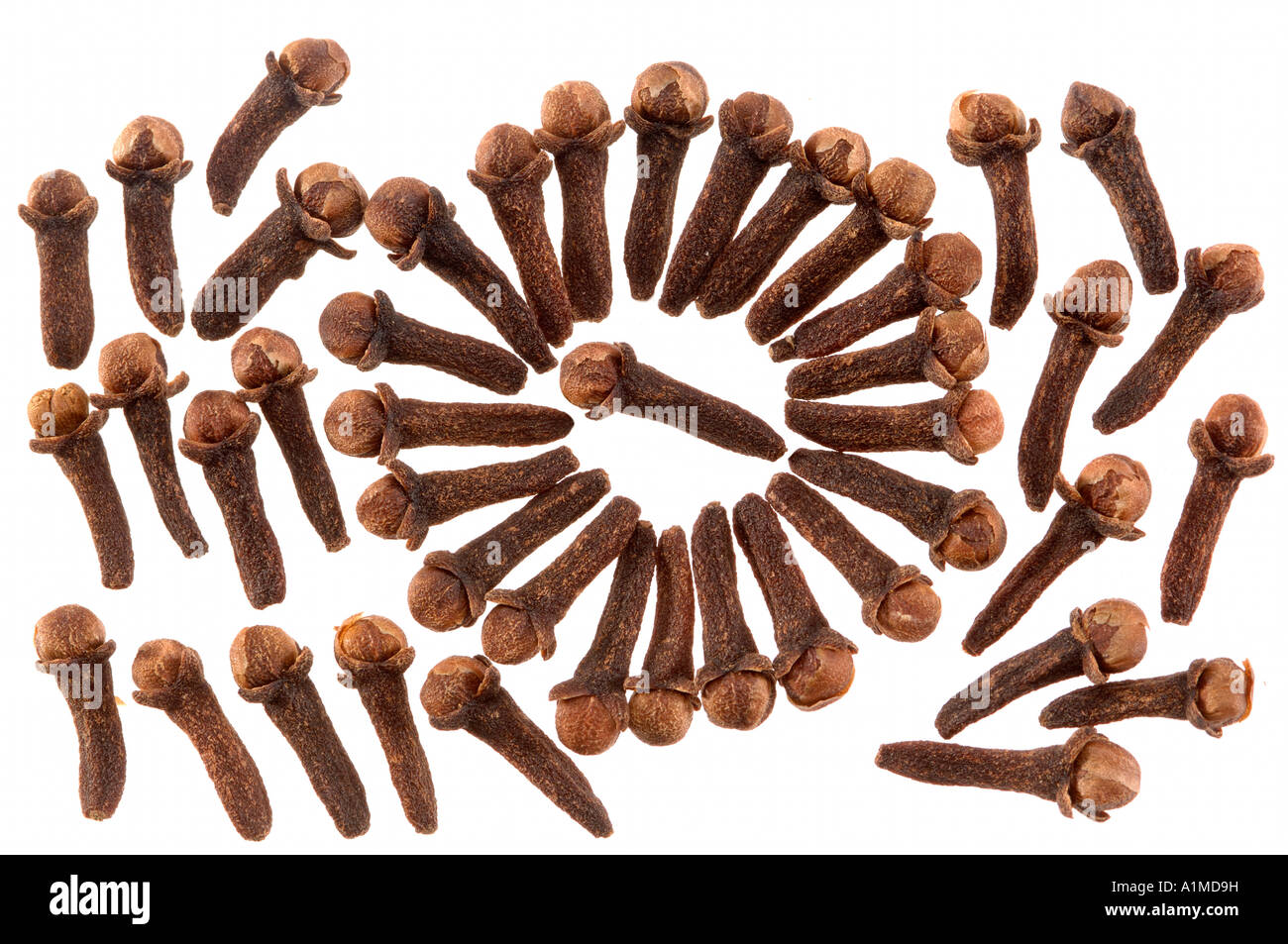 Cloves on white background Stock Photo - Alamy