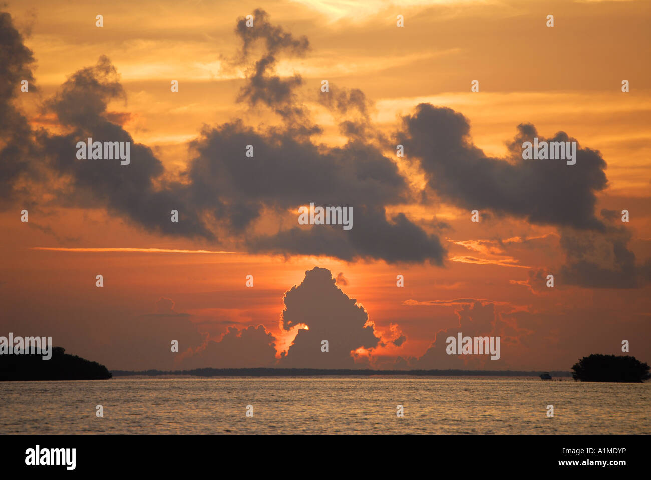 Clouds at sunrise over the Florida Keys Stock Photo - Alamy