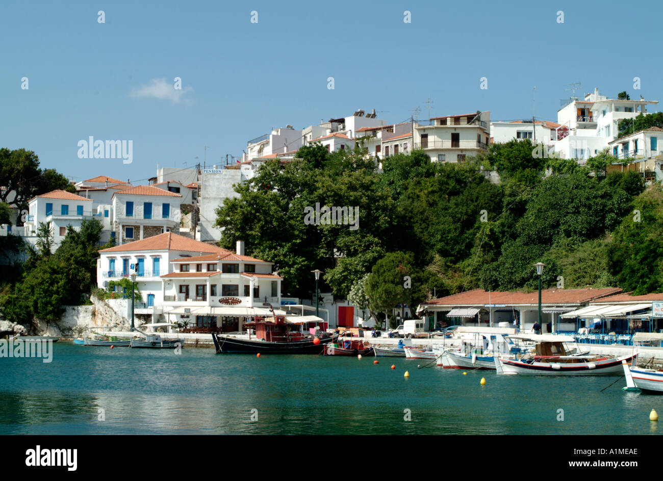 Harbour Skiathos Greece Stock Photo - Alamy