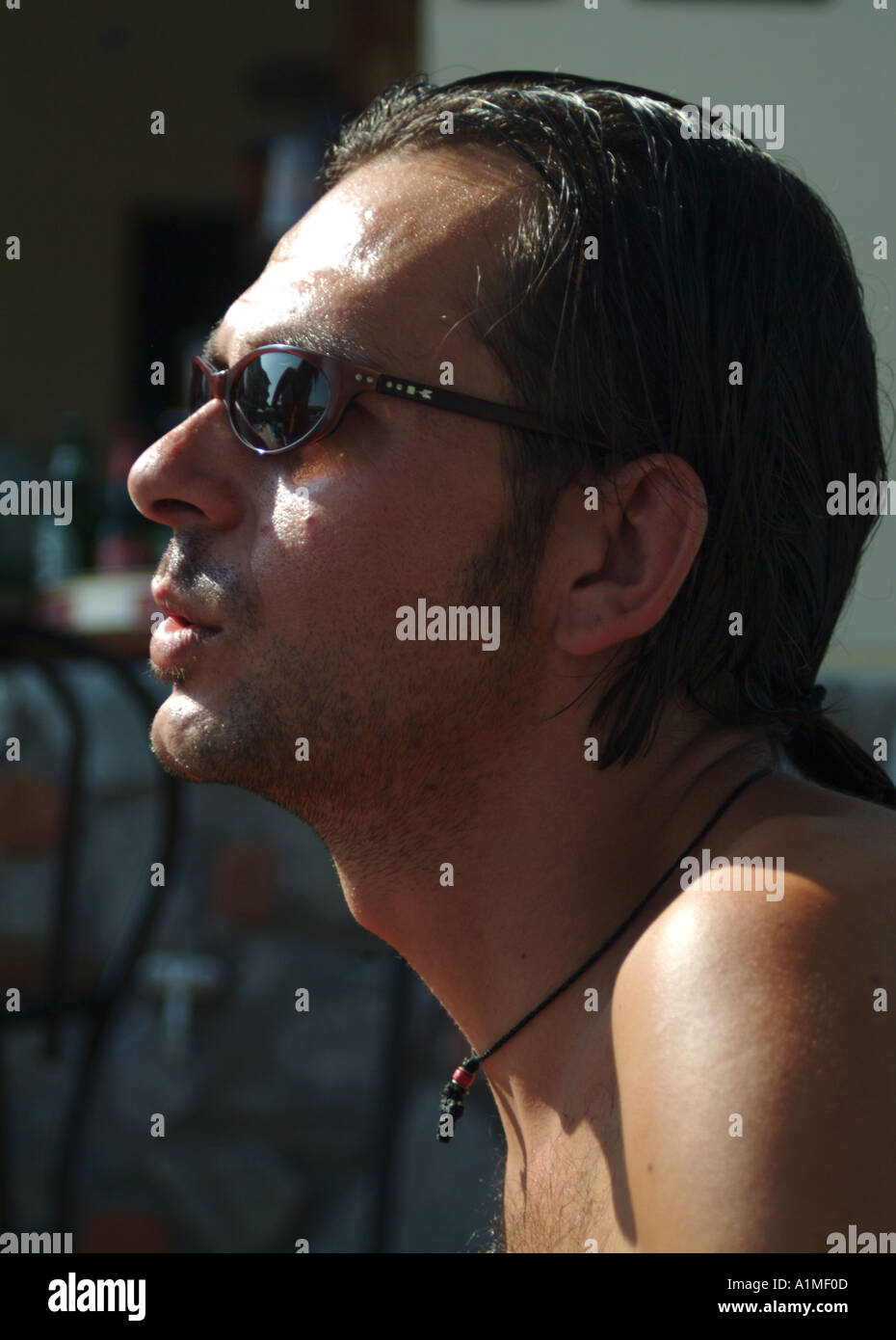 Portrait dark swarthy unshaven smoking shades sunglasses people hi-res ...