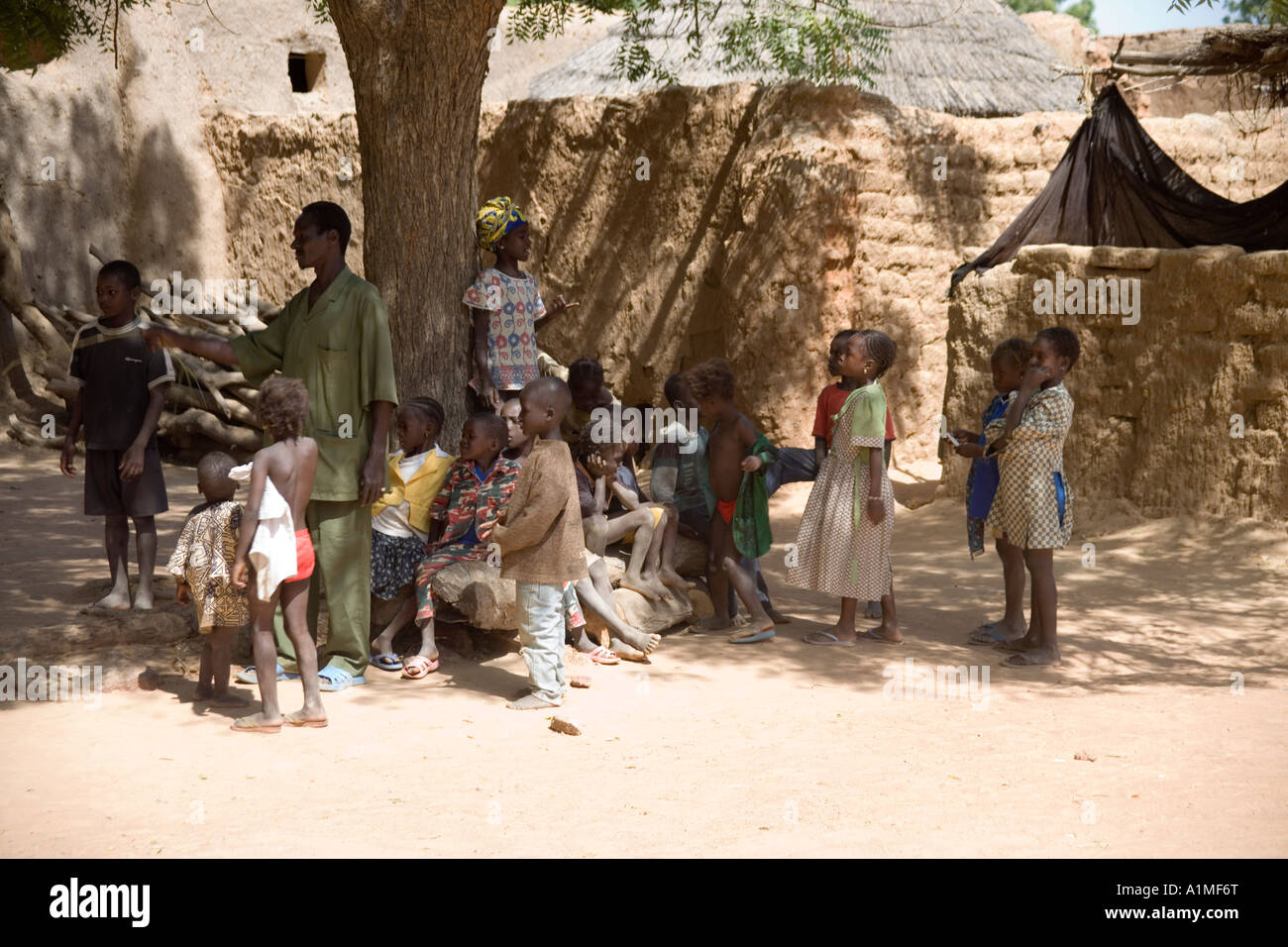 Children in the town of Segoukoro the old Segou,Mali, West Africa Stock ...