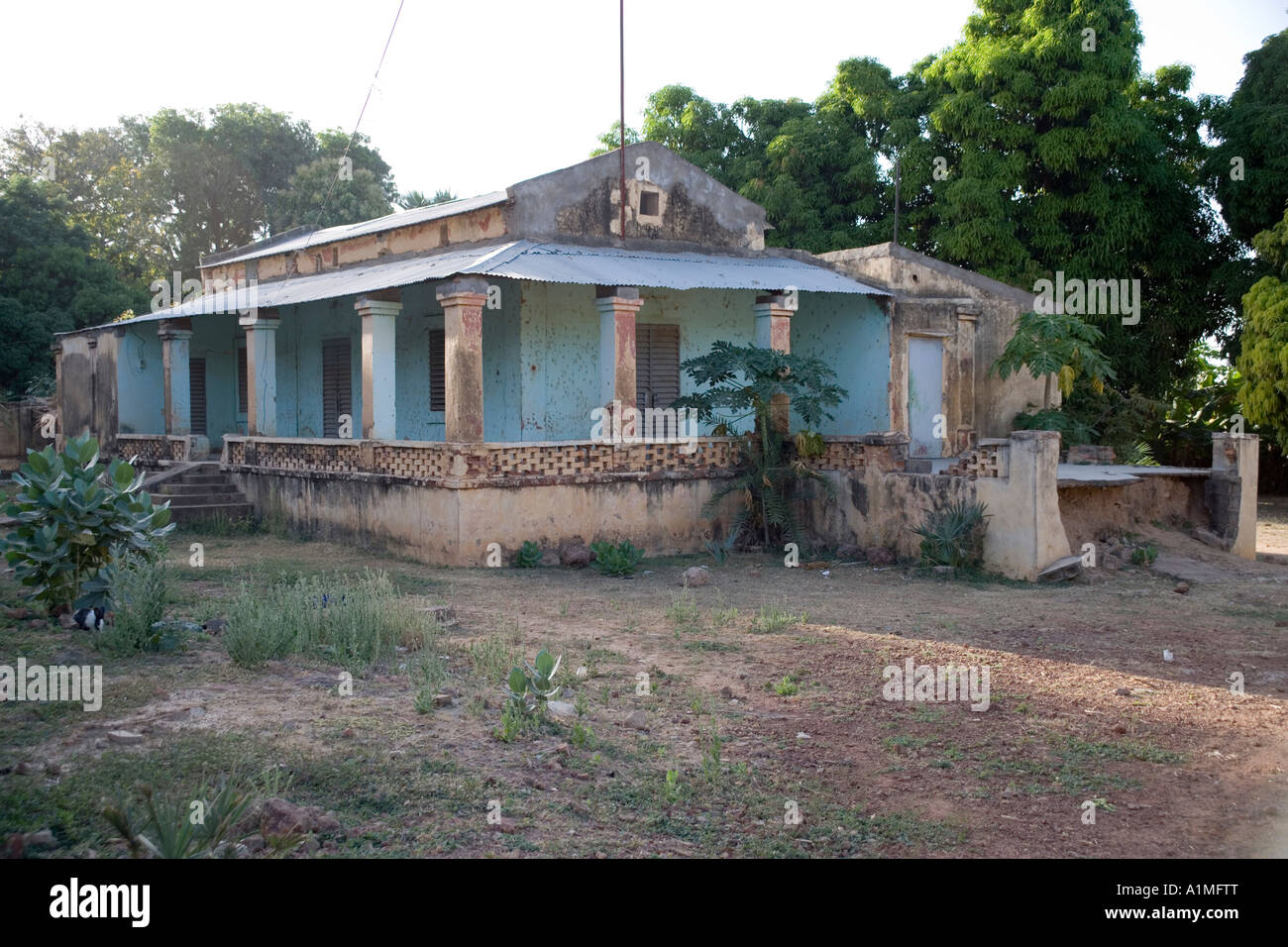 Old building in the old colonial quarter of Segou town, Mali, West ...